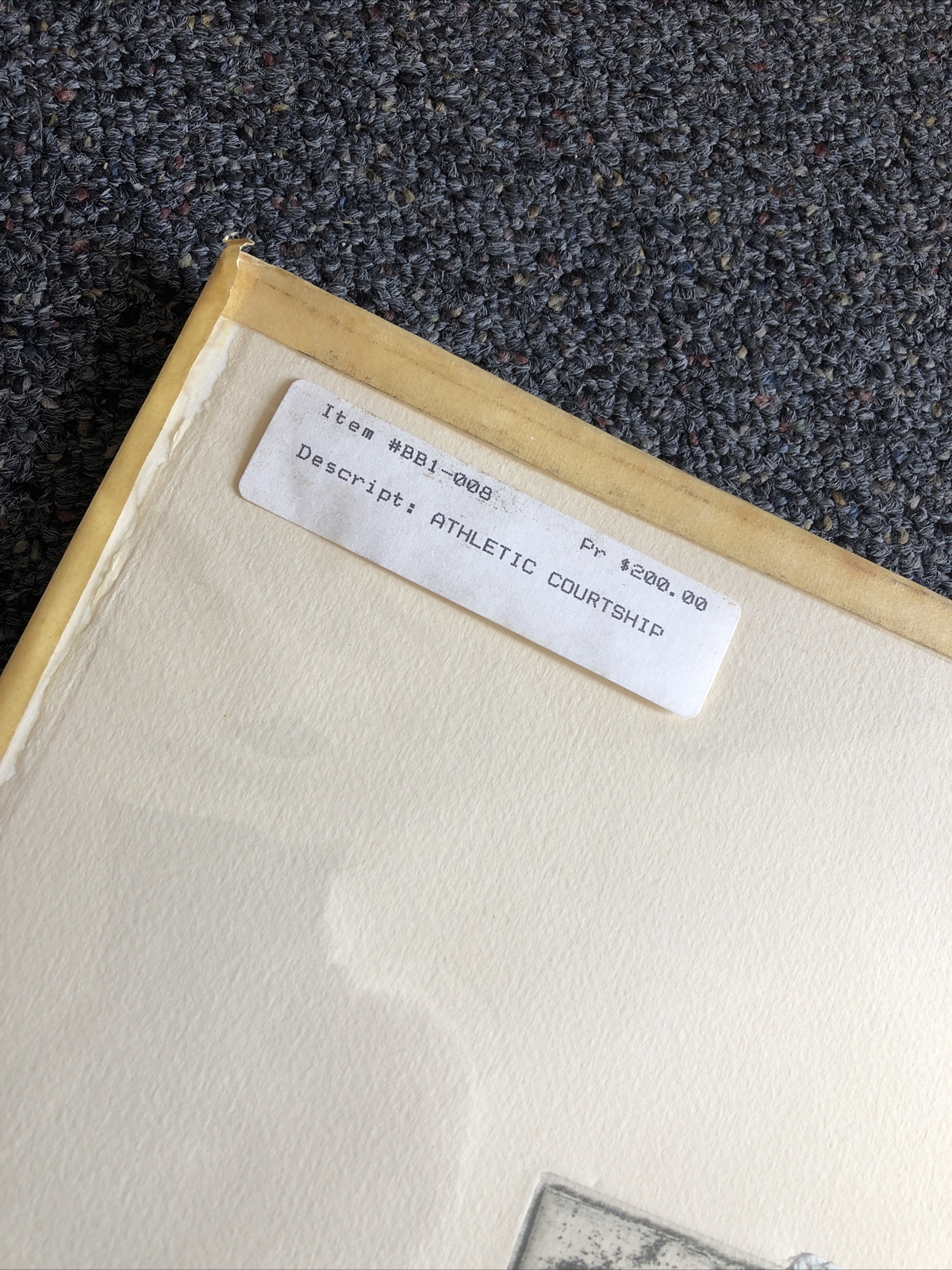 Bruce Botts Hand Colored Etching A/P “Athletic Courtship” SIGNED 17”x15 ...