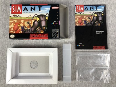 Sim Ant - SNES Nintendo - Box Manual Tray Bag Only - Good - SAFE SHIP ...