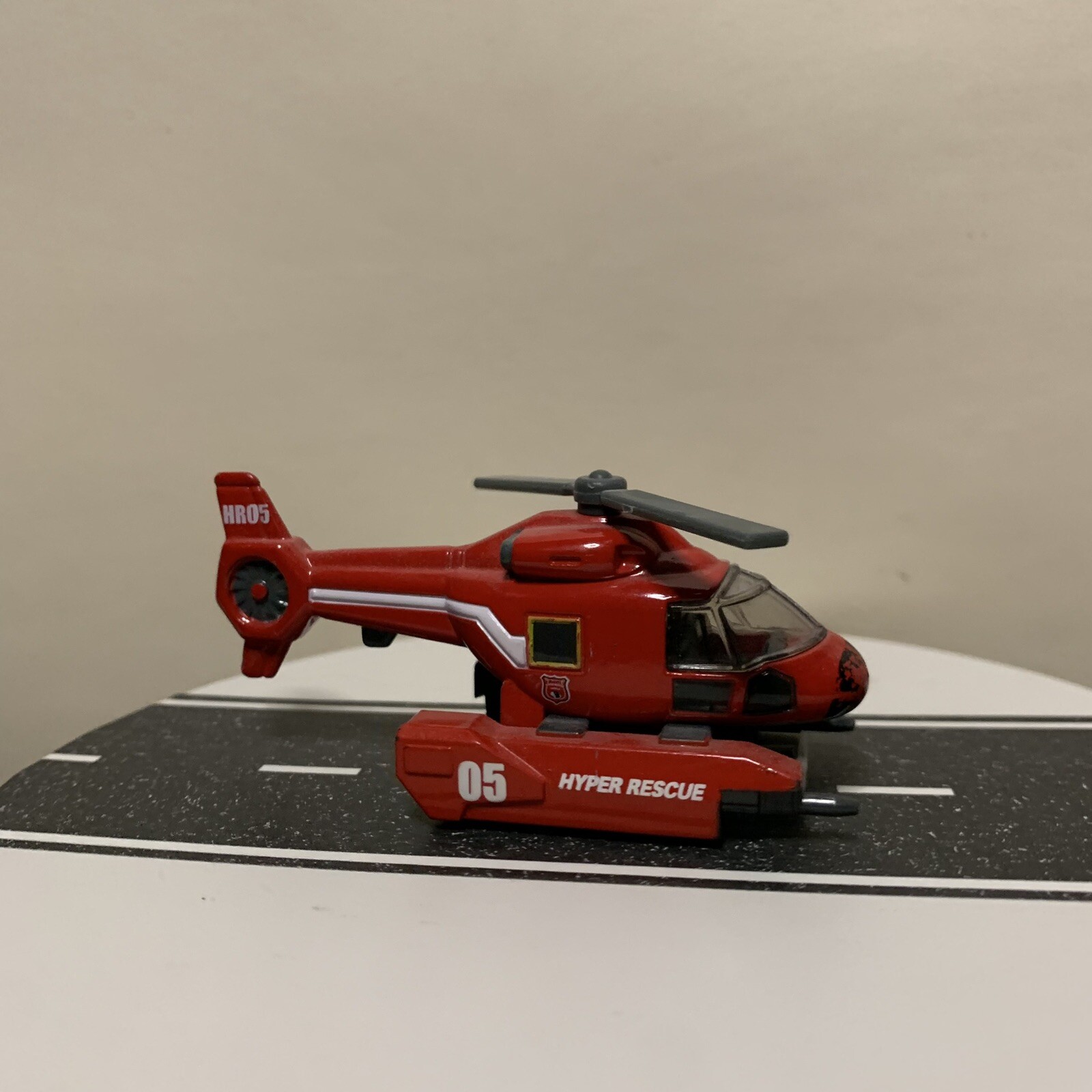 Takara Tomy Tomica HR-05 Hypercity Helicopter Hyper Rescue Red/White VG ...