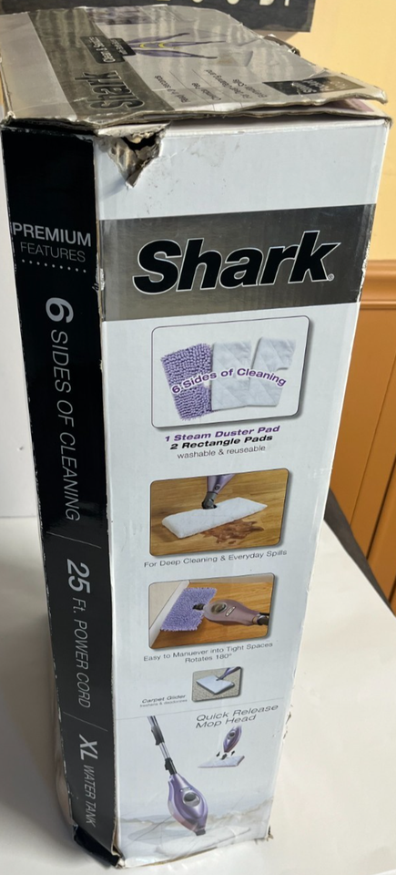 NEW NIB SHARK STEAM POCKET MOP Hard Floor Deep Cleaning Model S3502 ...
