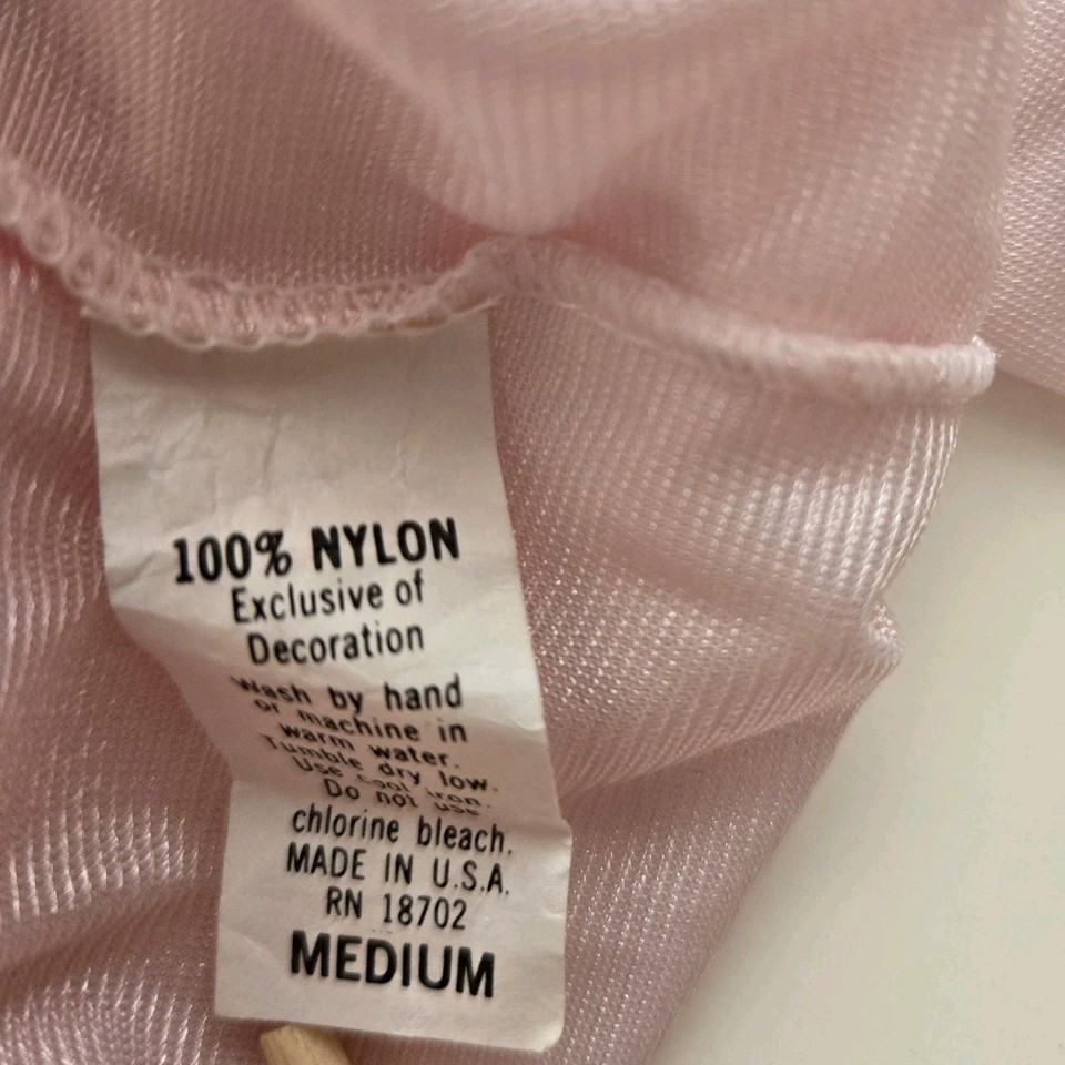 Erica Loren New York Vintage Pale Pink Nightgown Size M Nylon Lingerie ...