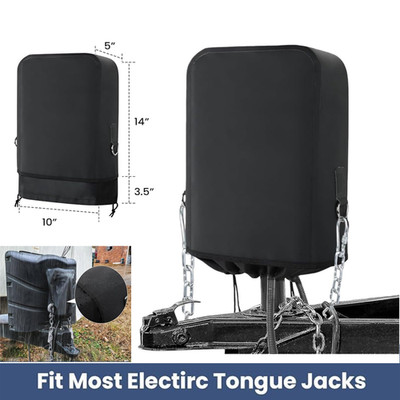 Universal RV Electric Tongue Jack Cover Waterproof Trailer Jack ...