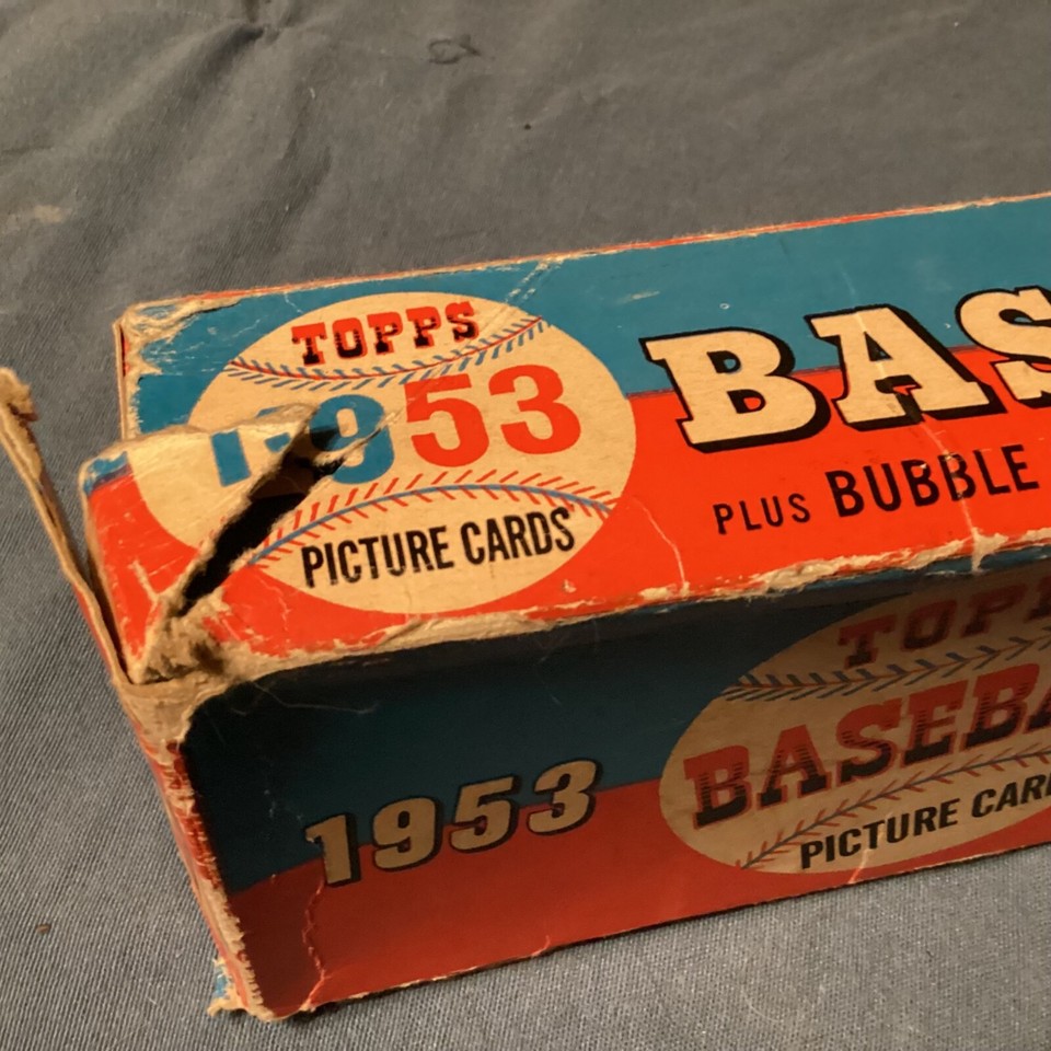 Very Rare 1953 Topps Baseball Card EMPTY box Display Wax bubble gum ...