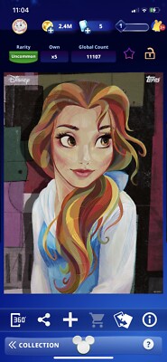 Topps Disney Collect Digital Princess Chic Warm Colors Belle Insert ...