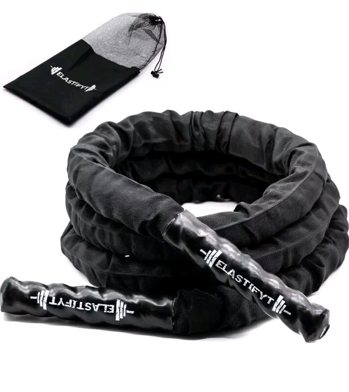 Weighted Jump Rope Fully Protected Battle Rope 9.9ft Length 1.5" Thick ...
