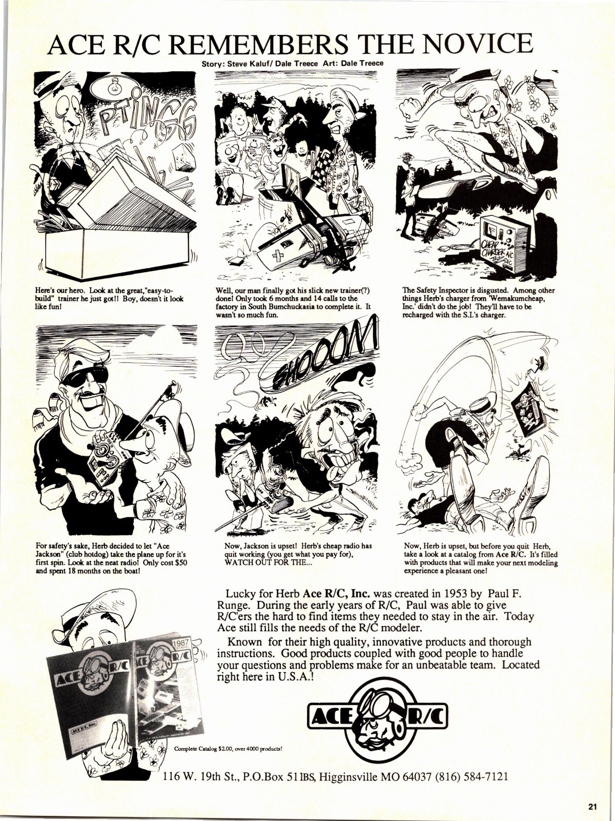 ACE RC Comic Print Ad Wall Art Decor by Steve Kaluf Art by Dale Treece ...