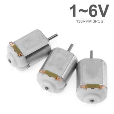 3pc 130 Small DC Motor with 2mm Shaft Diameter and 1 to 6 Volts | eBay