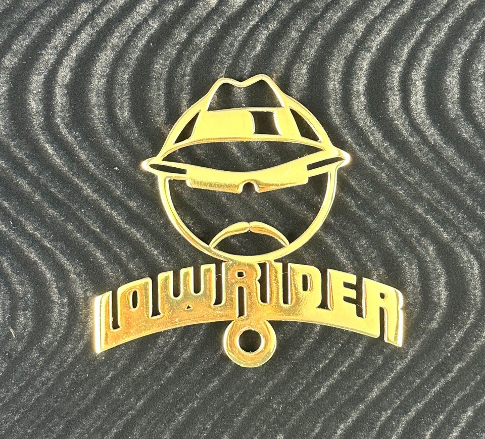 LOWRIDER HEAD MAN CUSTOM MADE PLAQUE 3/8 AXLE LOWRIDER WHEEL GOLD. | eBay