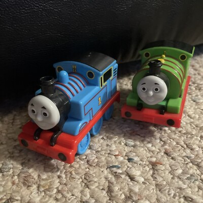Thomas the Train Lot Of 2 Thomas & Percy Pull Back Racer Mattel Gullane ...