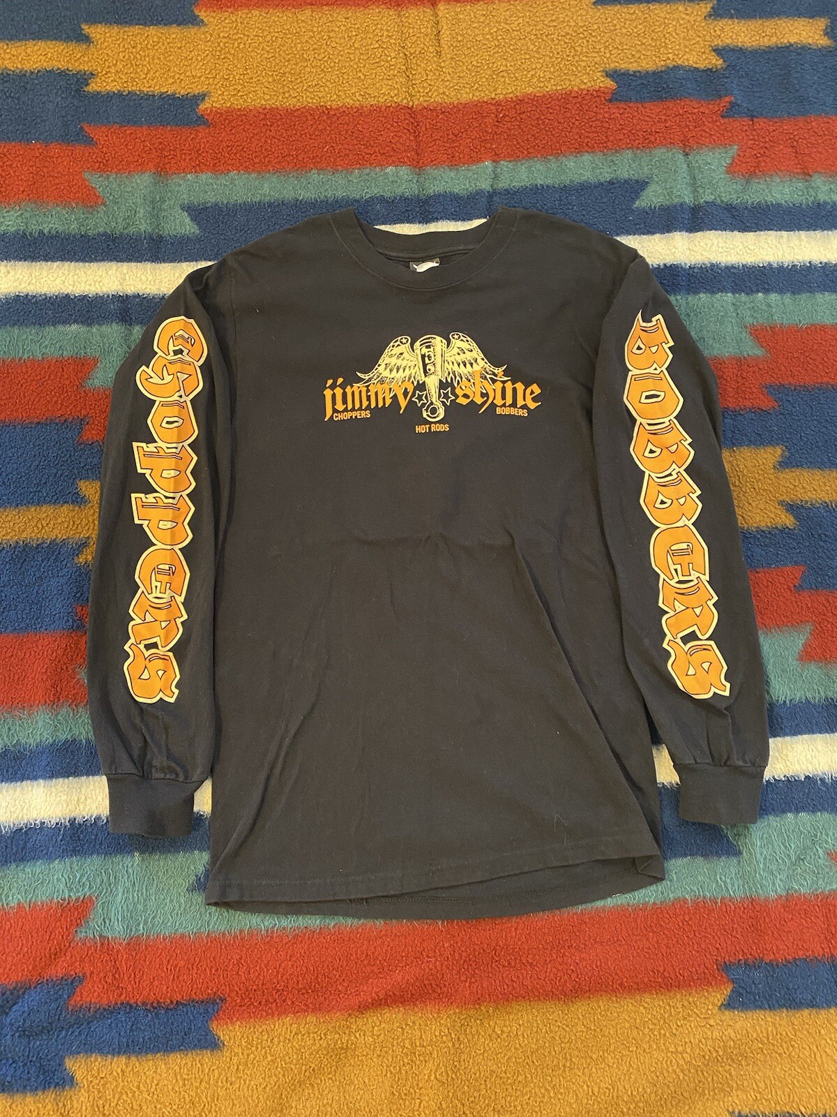 Jimmy Shine Bobbers & Choppers Long Sleeve Black T-Sh… - Gem