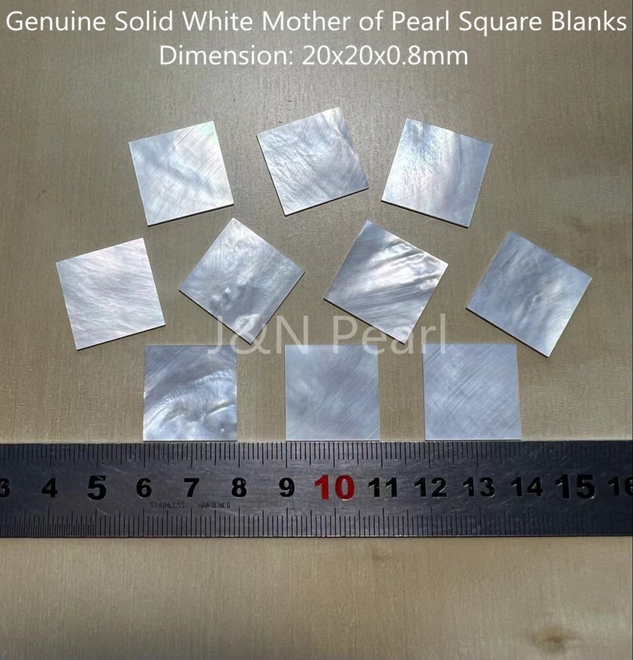 J&N Pearl 2pcs Australian Genuine Solid White Mother of Pearl Inlay ...