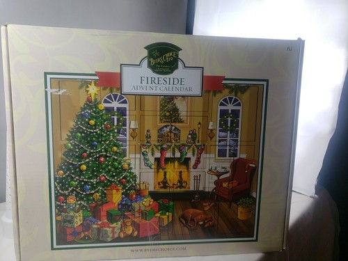 Traditional Wooden Door Advent Calendar Christmas Morning Fireside | eBay