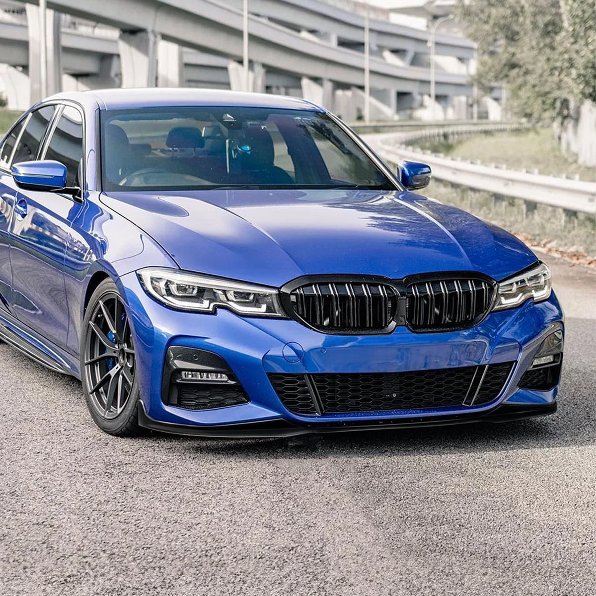 M Sport Front Bumper Lip Spoiler Gloss Black For BMW G20 330i M340i ...
