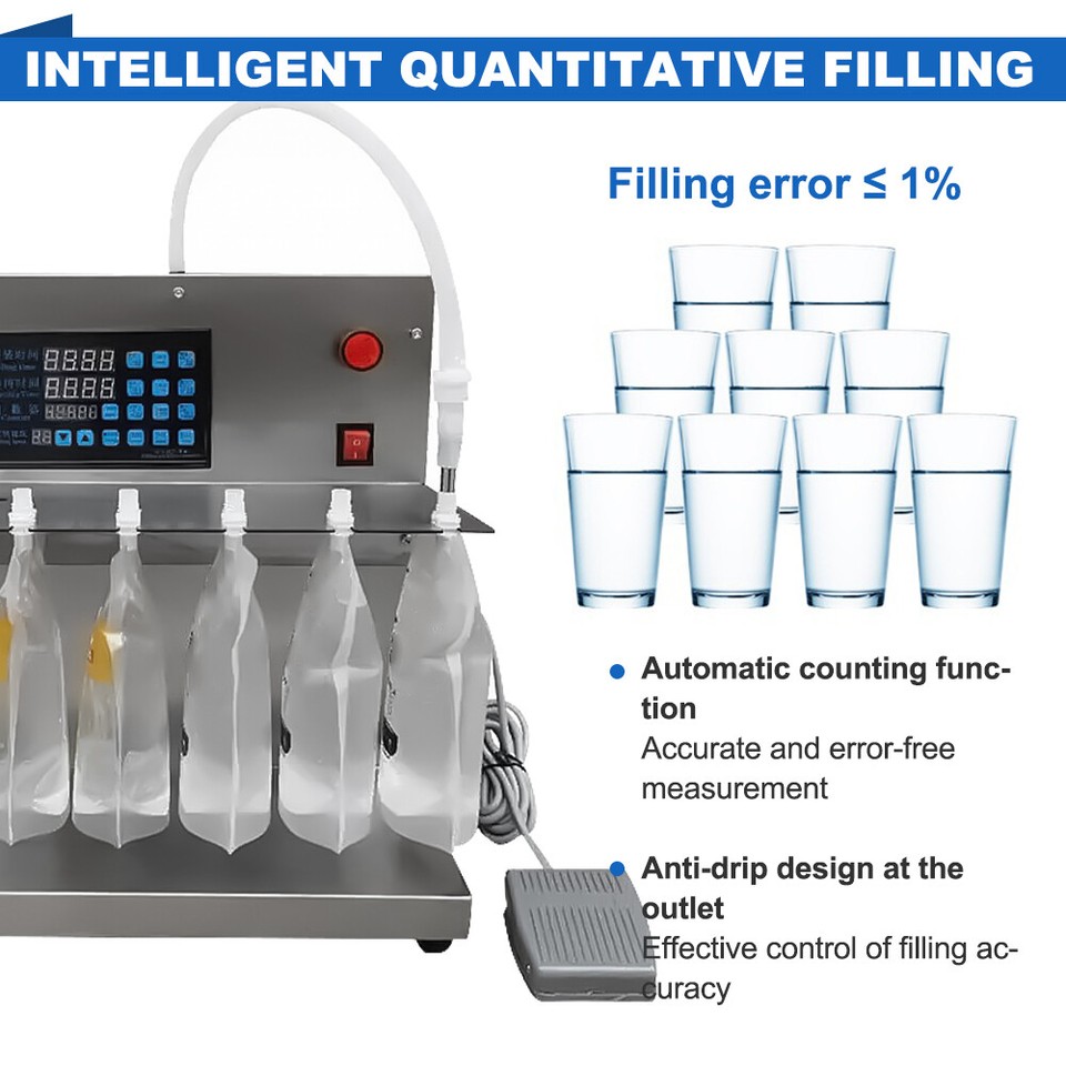 High Accuracy Spout Pouch Filling Machine 6 Head Automatic Hot Liquid ...