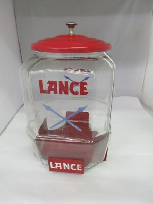 VINTAGE STORE ADVERTISING LANCE CRACKERS W/STAND COUNTER BIN DISPLAY ...