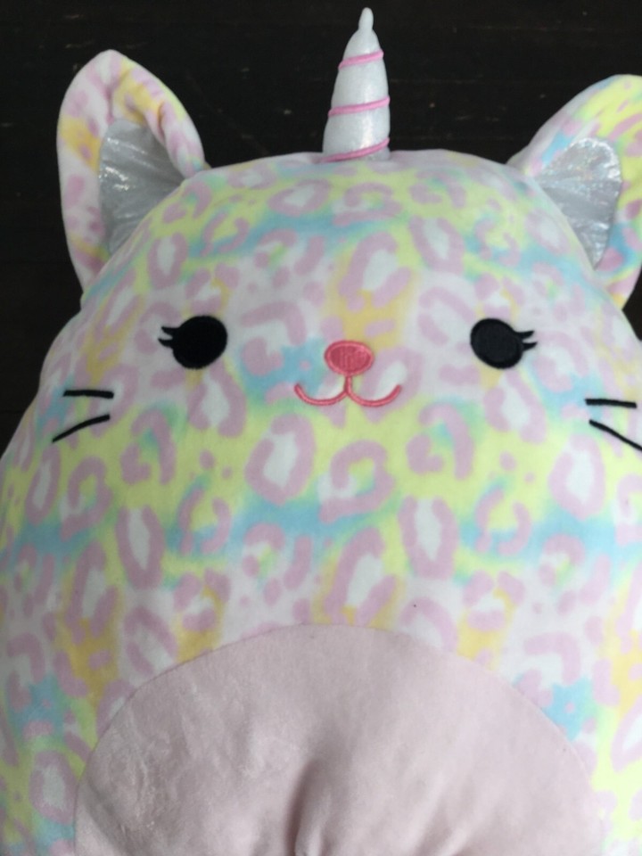 Squishmallow Cheetah-Corn Cheetah Unicorn Soraya Rainbow Plush Spots 16 ...