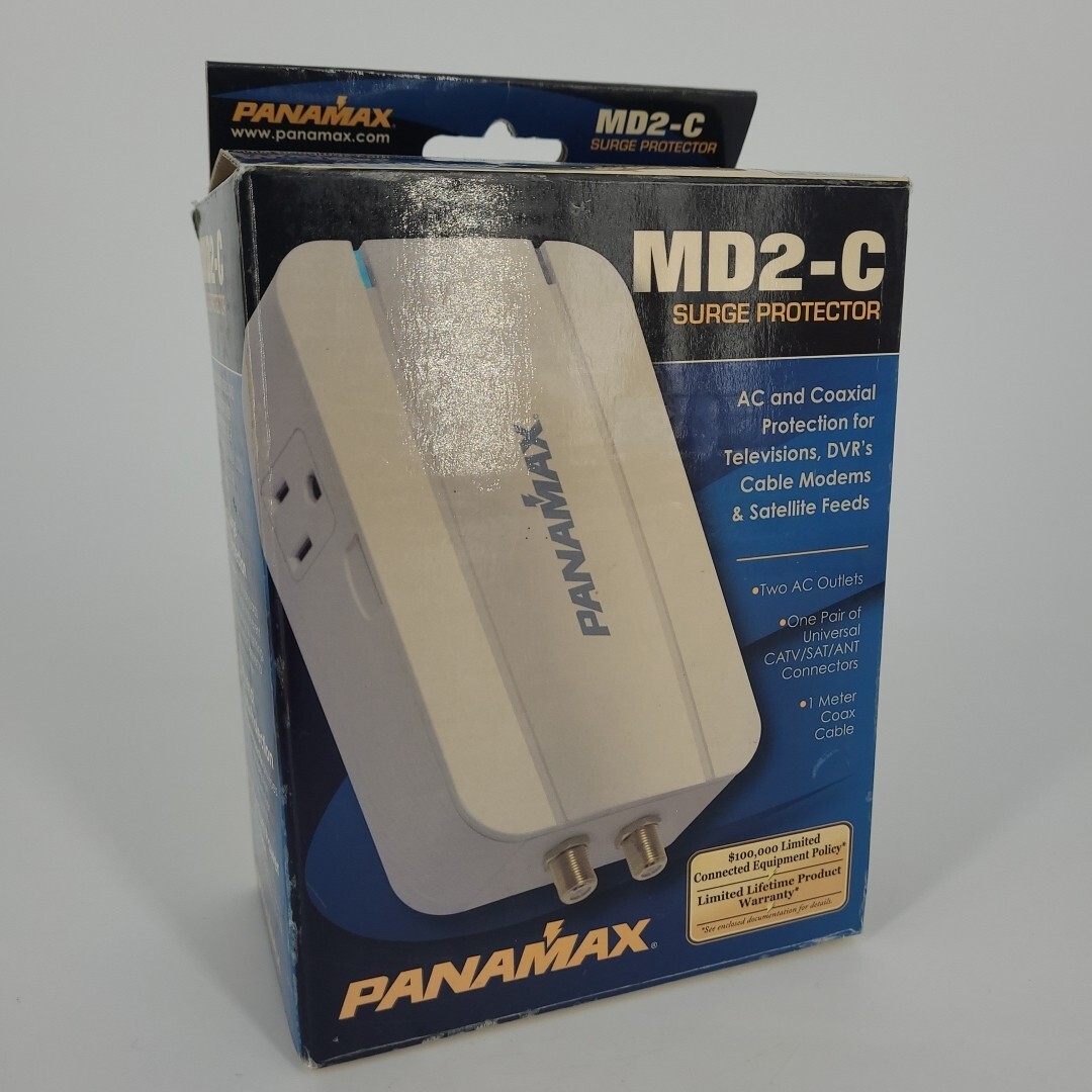 Genuine Panamax - MD2-C 2 Outlet Direct Plug-In Surge Protector with ...