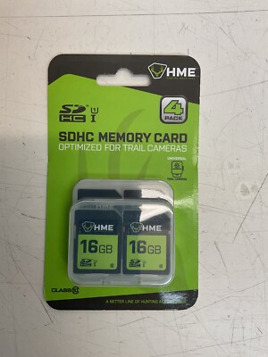HME Hunting Made Easy- 4 pack SDHC Memory Card 16GB Optimized for Trail ...