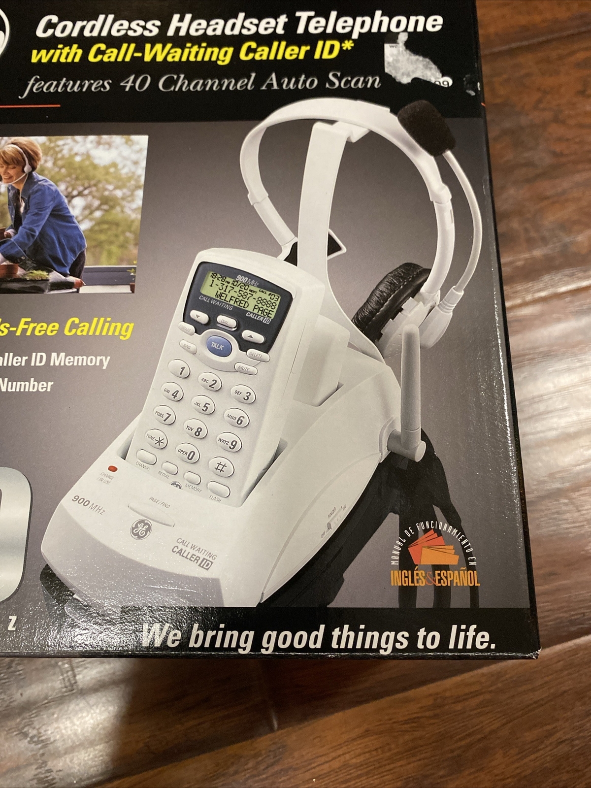 Vintage GE Cordless Headset Office Telephone 900 MHz Call Waiting ...