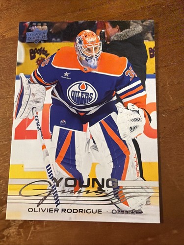 2025-26 UD Series 1 Young Guns 203 Olivier Rodrigue, Edmonton Oilers RC ...
