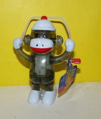 Sock Monkey Wind Up Skippy Mini Toy By Z Wind Ups Jumping Rope Figure 3 ...