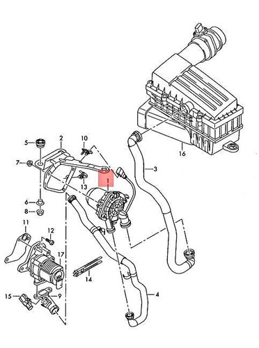 Genuine VW AUDI Beetle Cabrio Bettle Bora Secondary Air Pump 07K959253A ...