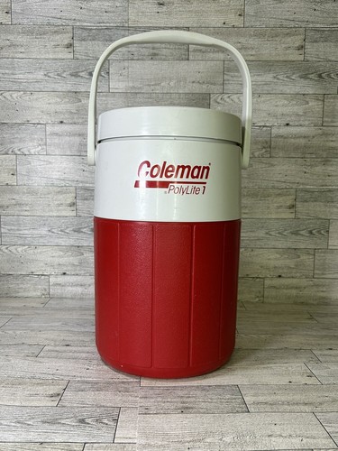 Vintage Coleman Polylite 1 Gallon Water Cooler Jug Container Handle ...