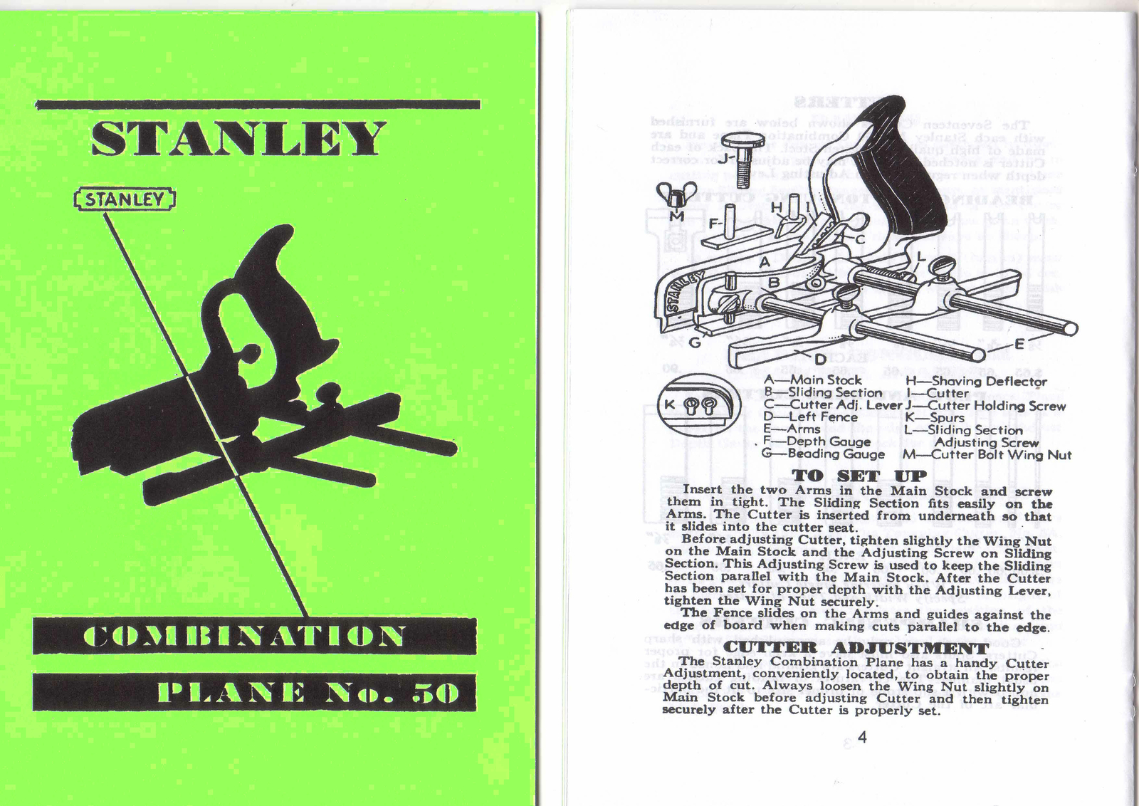 Stanley 50 Combination Plane Manual | eBay