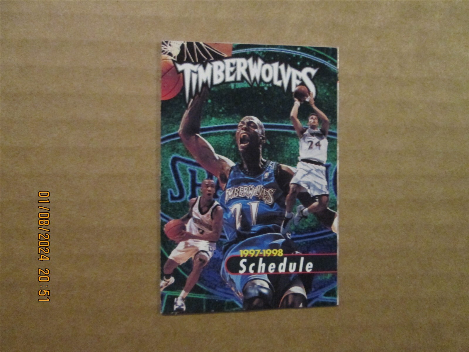 NBA Minnesota Timberwolves Vintage Circa 1997-1998 Team Logo Pocket ...