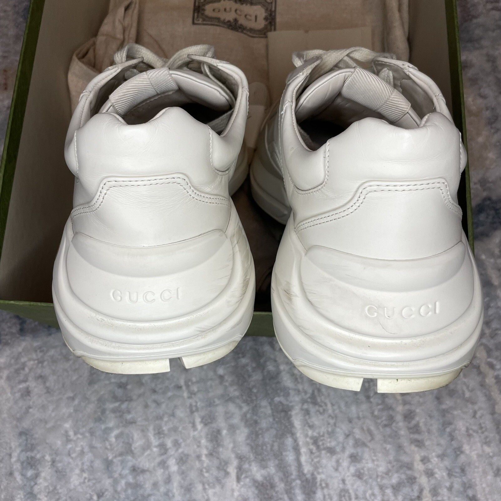 Mens Gucci Rython Sneaker Classic logo size 8 - Gem