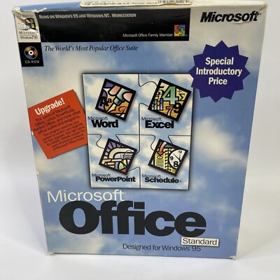 Microsoft Office 95 Standard Upgrade CD Complete With 611 Page Guide ...