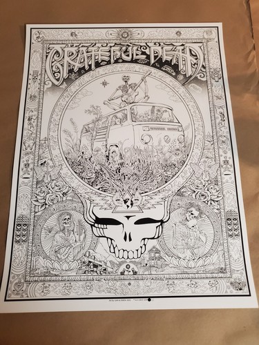 Emek poster Grateful Dead RARE KEYLINE Variant Edition #/125 Screen ...