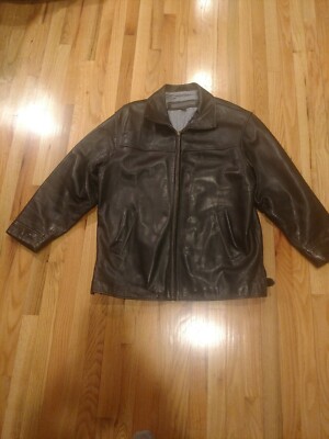 Le Collezioni Structure Leather Jacket Coat | eBay