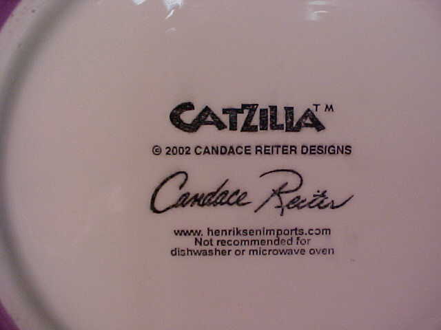 Candace Reiter CATZILLA - Valentines Day- Cats Porcelain Plate | eBay