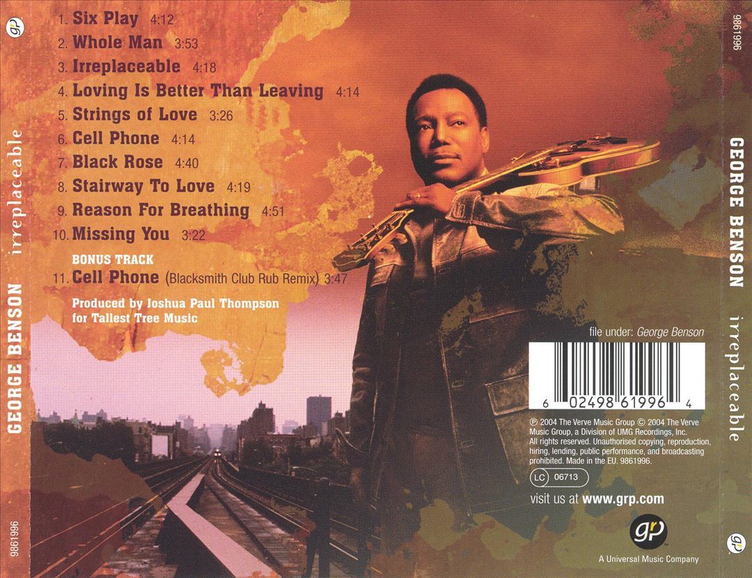 GEORGE BENSON IRREPLACEABLE [BONUS TRACK] NEW CD 602498619964 | eBay