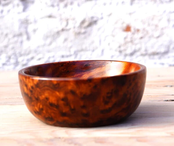 Thuya Wood Root Handcrafted Distinctive Grain Elegance Fruits Bowl - 4 ...