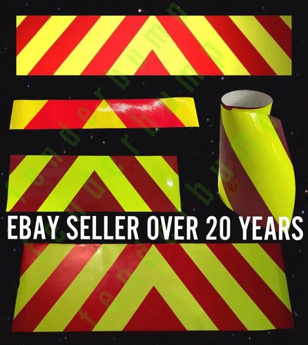 CHAPTER 8 Chevrons STICKER Or MAGNETIC Red Reflective & Dayglo Yellow ...