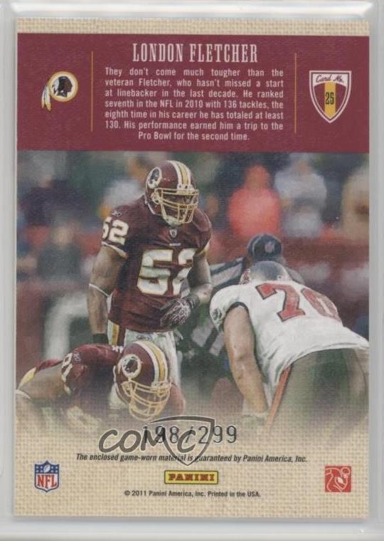 2011 Threads Pro Gridiron Kings Materials London Fletcher Rocky ...