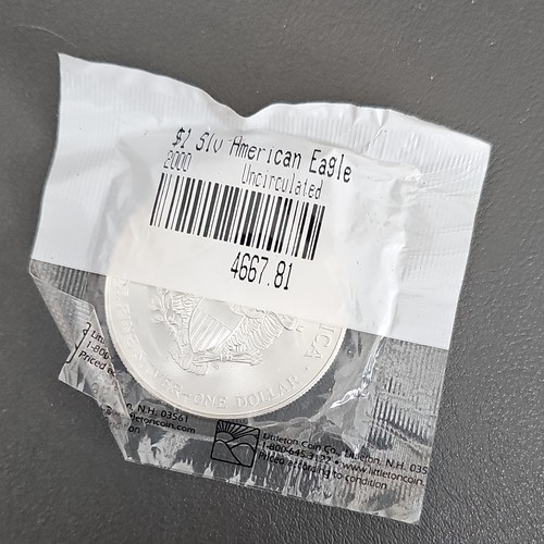 2000 Silver American Eagle Dollar US Mint Uncirculated Littleton Coin ...