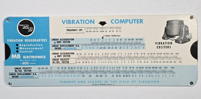 1960 MB Electronics Vibration Computer Slide Rule | eBay