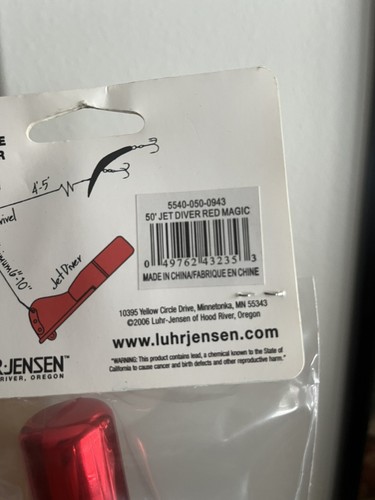 Luhr-Jensen Jumbo Jet Diver 50ft Red Magic | eBay