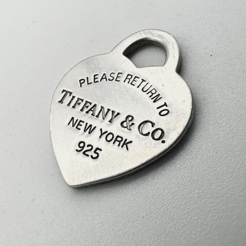 TIFFANY & CO. Sterling Silver 925 Please Return To Heart Pendant Charm ...