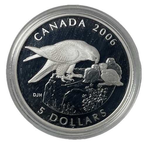 2006 Canada Silver $5 Peregrine Falcon Proof Finish, Coin Only . C-1362 ...