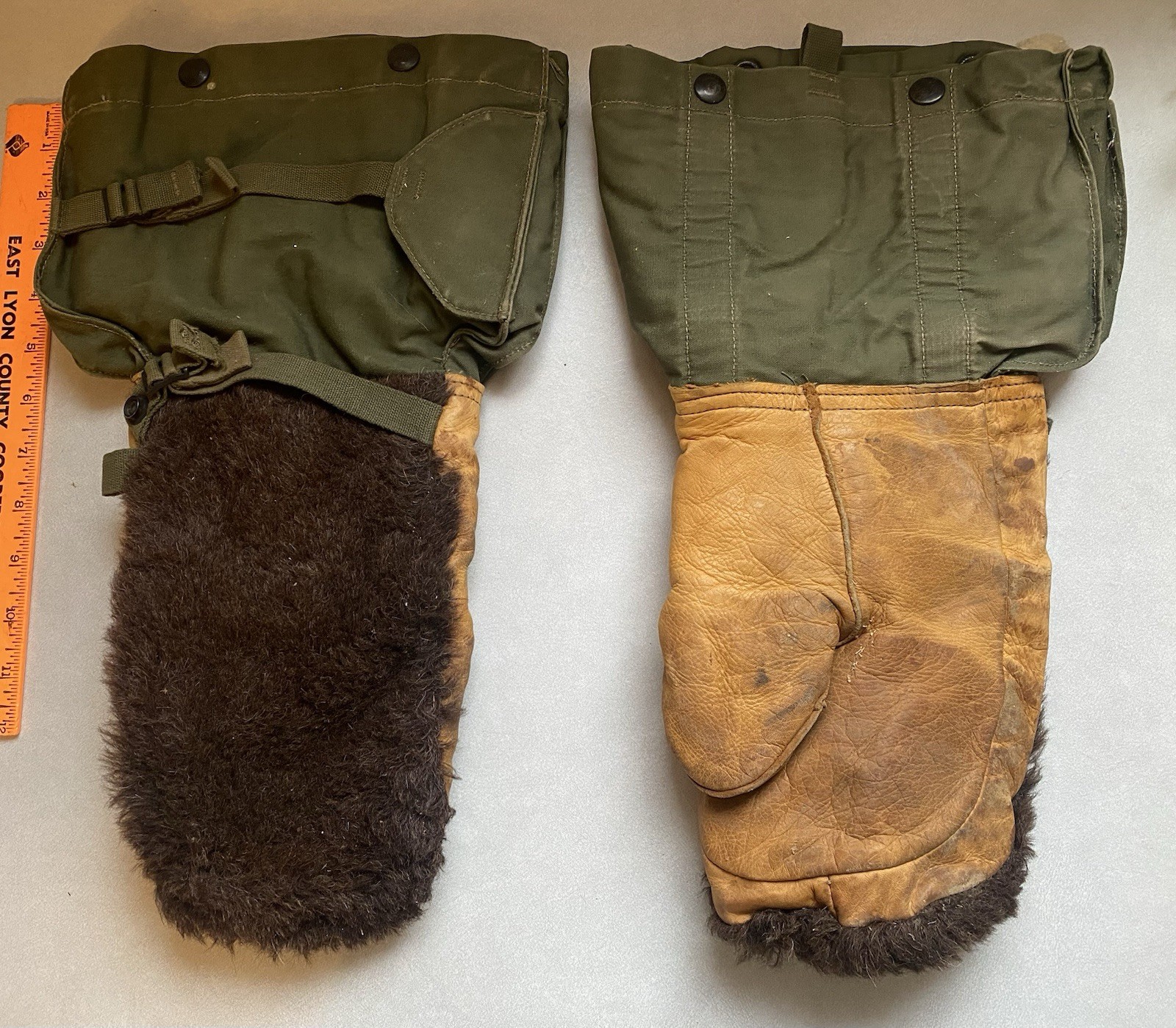 U.S. G.I. Extreme Cold Weather Arctic Mittens 1949 Northwest Gloves Co ...