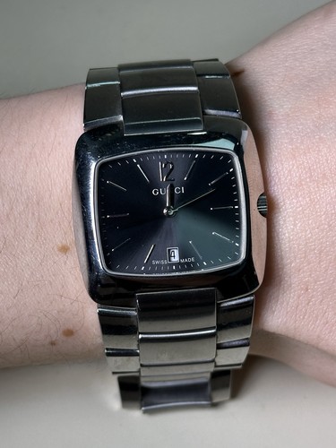 Gucci 8500M Date 35 mm Stainless Steel Watch, Grey Dial | eBay