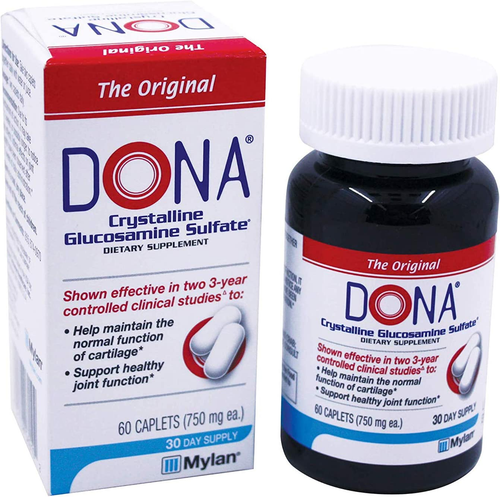 DONA Crystalline Glucosamine Sulfate, 1500 Mg, Joint Supplement Pills ...
