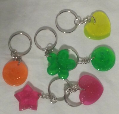 Mini Plastic Key Rings. Lot of 6 | eBay