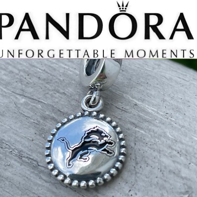 Authentic PANDORA Detroit Lions NFL Logo Dangle Retired | eBay