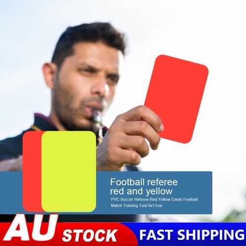 Soccer Referee Tool Red Yellow Cards for Football Match Training 3.2x4 ...