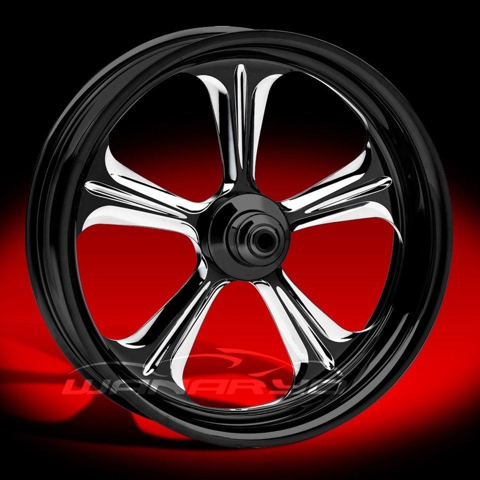 Performance Machine 18 x 5.5″ Wrath Platinum Fat Tire Wheel Harley ...